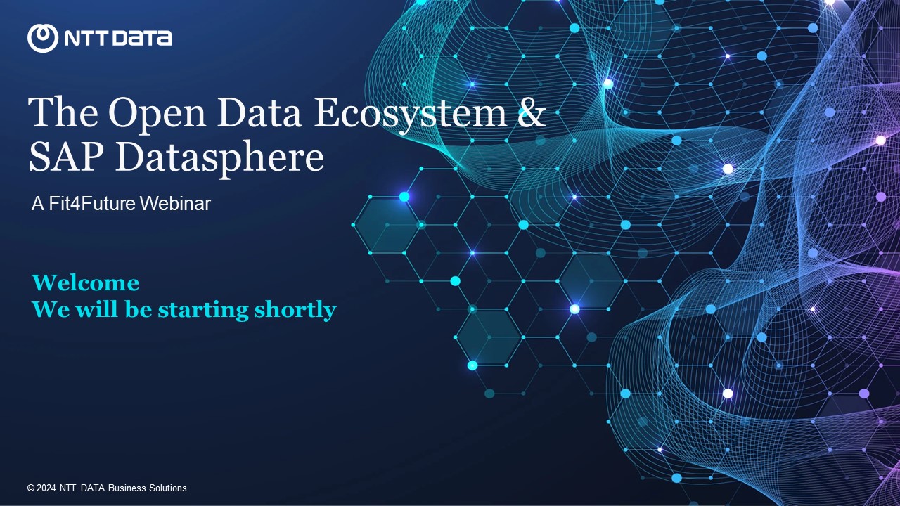 Fit4Future Webinar The Open Data Ecosystem and SAP Datasphere On Demand